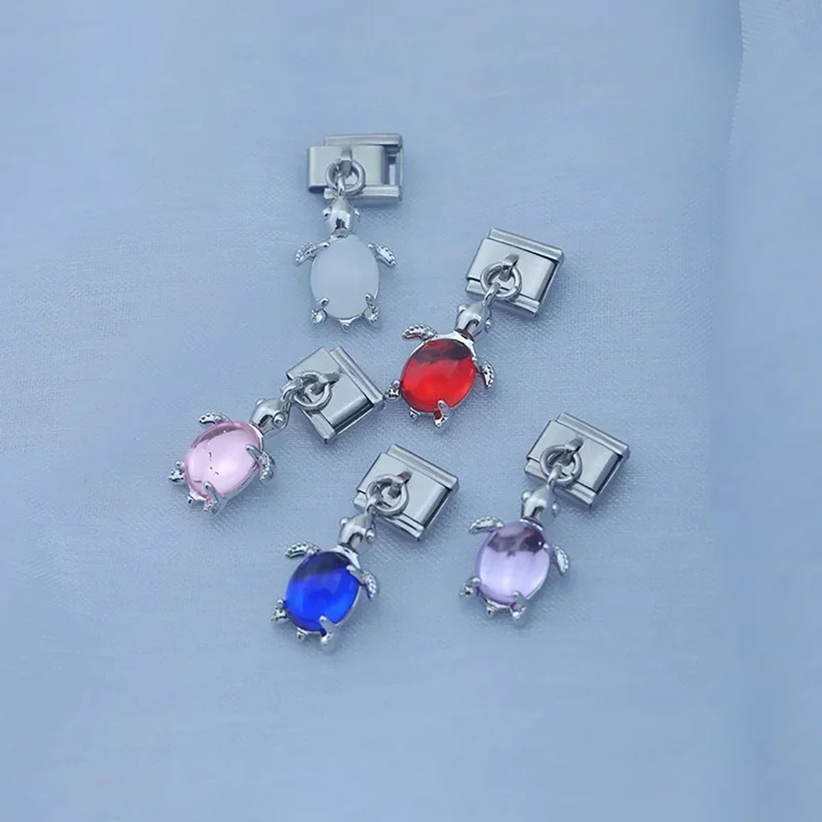Lovely Turtle Charm - Italian Charm Bracelet